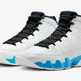 Air Jordan 9 “Powder Blue” On-Foot Photos Revealed