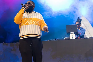 Rick Ross' Pool Party Guest Arrives Via Parachute