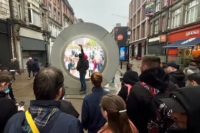 New York City To Dublin Portal: OnlyFans Model Gets Installation Shut ...