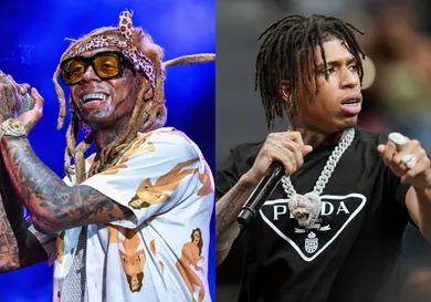NLE Choppa Gifts Lil Wayne Stunning Custom Chain On Stage