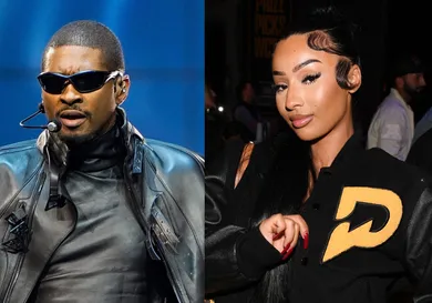 Usher reacts with surprise as Rubi Rose shares cherry during Miami ...