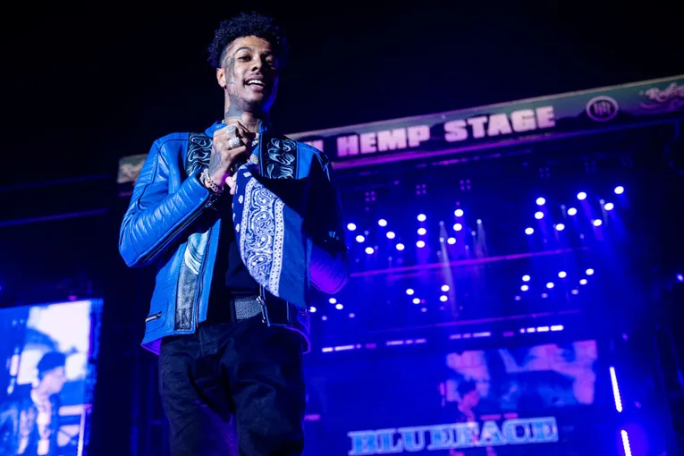 Blueface And Crip Mac Connect At Druski Show