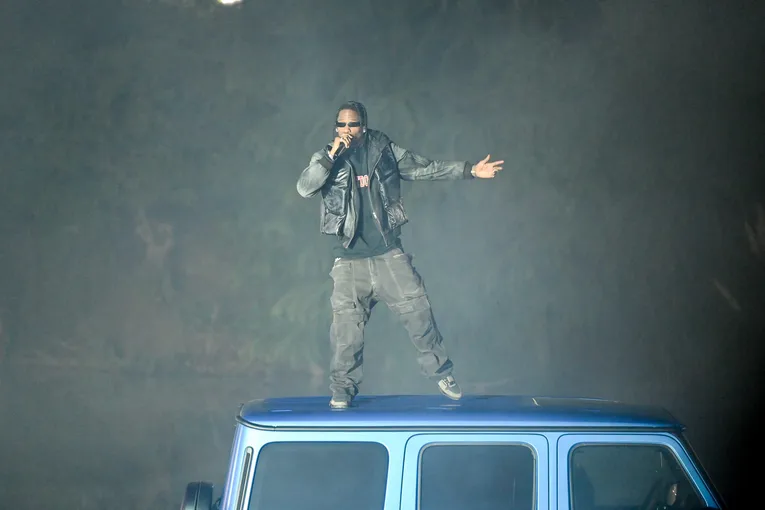 Travis Scott Performs At The New Mercedes-Benz Showcase