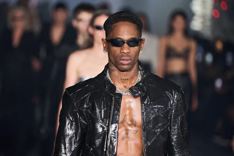 Travis Scott Struts On The Runway For VETEMENTS' Paris Fashion Week Show