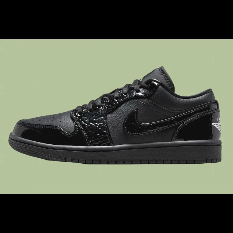 Air Jordan 1 Low “Black Croc” Gets Official Images