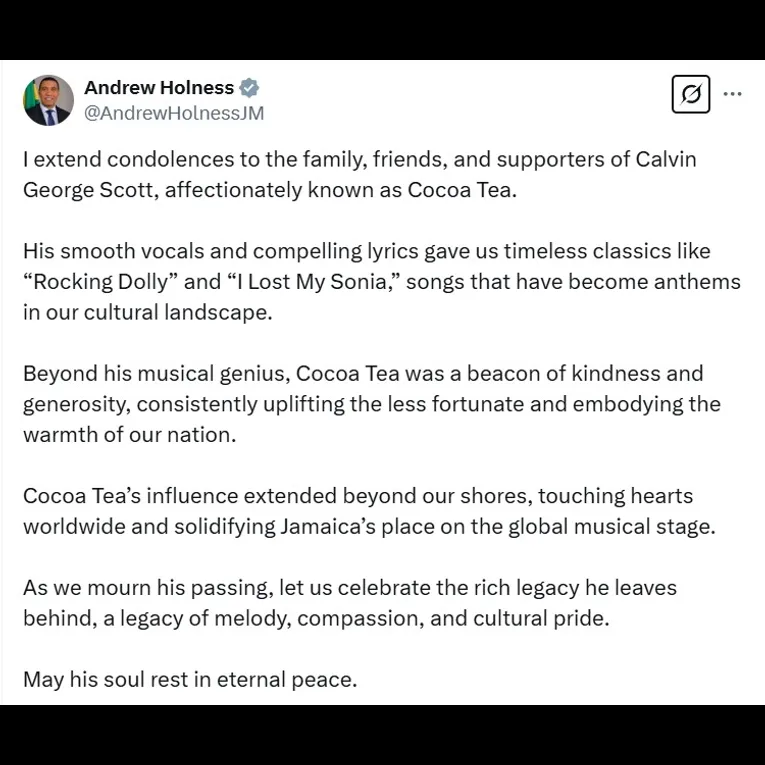 Reggae Legend Cocoa Tea Dies After Cancer Battle