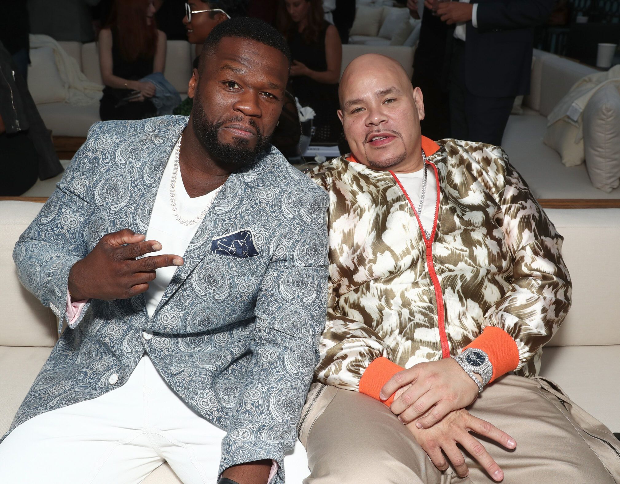 50 Cent And Fat Joe Sit Courtside Together During The Knicks' Christmas ...