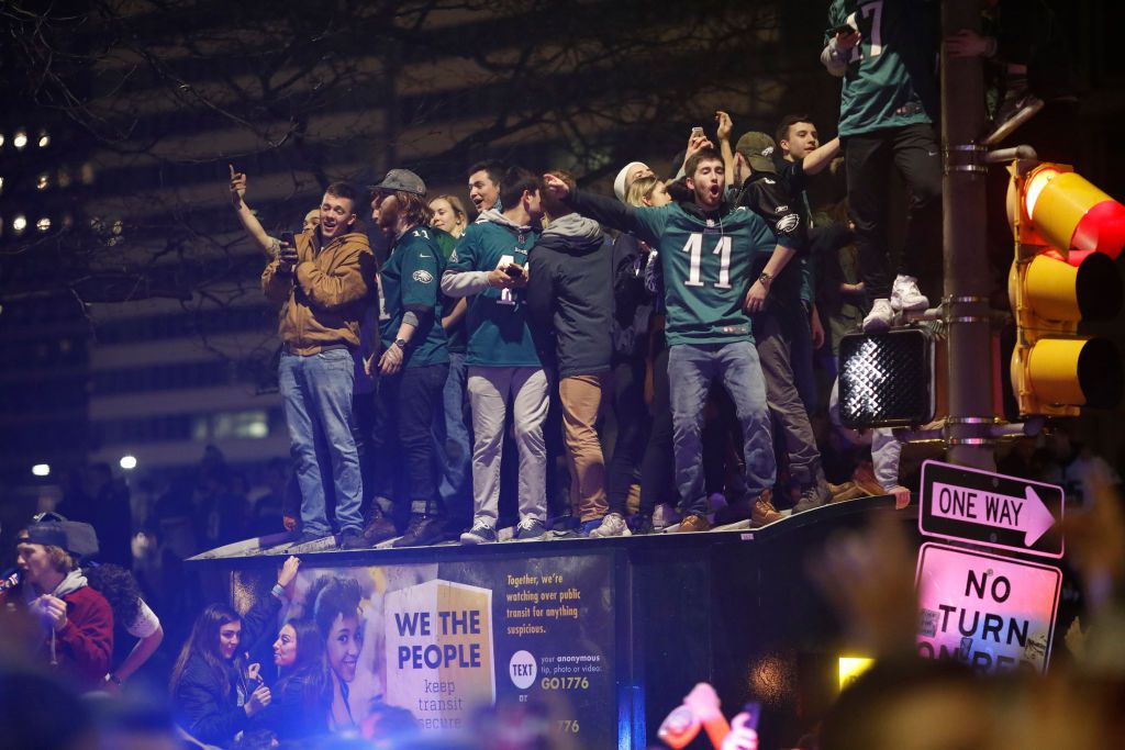 Philadelphia Eagles Fans Riot In Streets Of Philly After Super Bowl Victory
