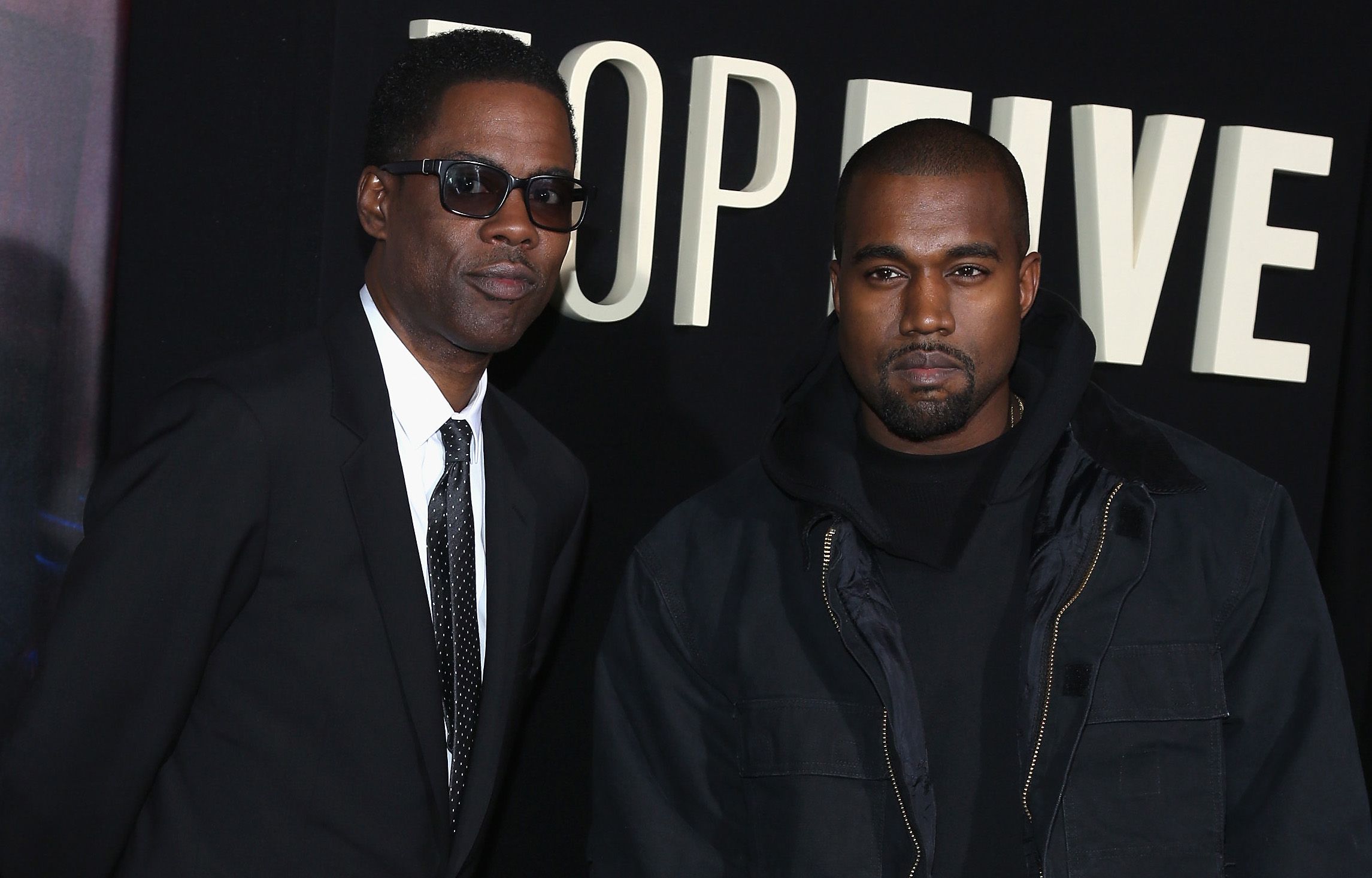 Kanye West & Chris Rock Model New Yeezy Shades For NYFW